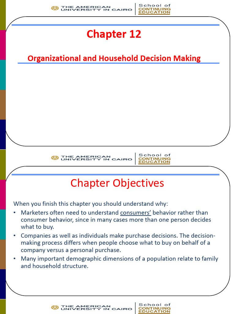 Family vs. Organizational Purchase Decisions | PDF | Marketing | Family