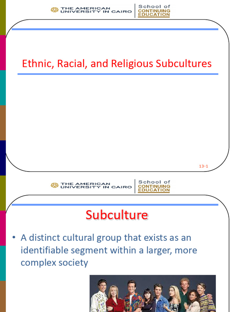 lecture 10 subculture | PDF | Ethnicity | Gender Role