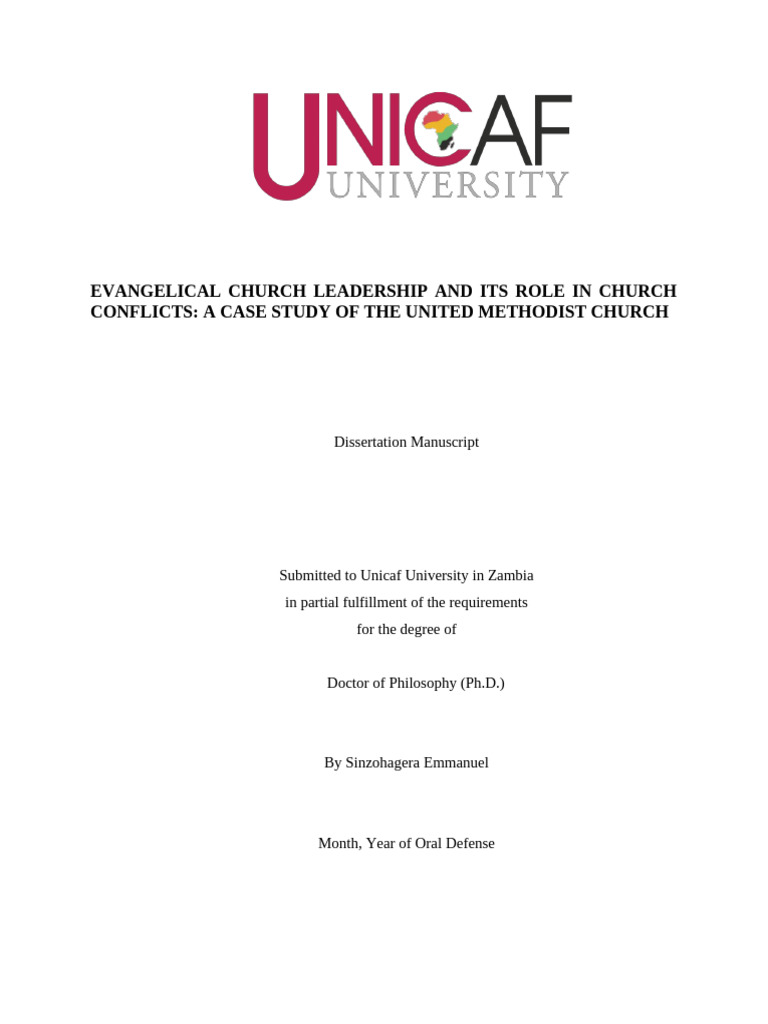 Final PHD Dissertation Paper December 18 | PDF | United Methodist Church