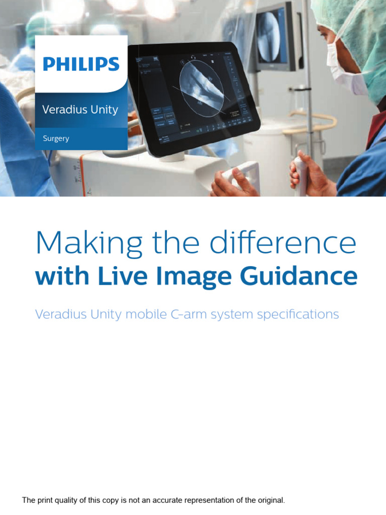 Philips Veradius Unity - Specifications | PDF | X Ray | Image Editing