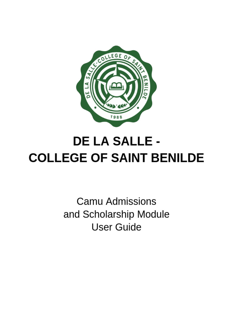 Camu Admissions User Guide | PDF | Login | Microsoft Excel