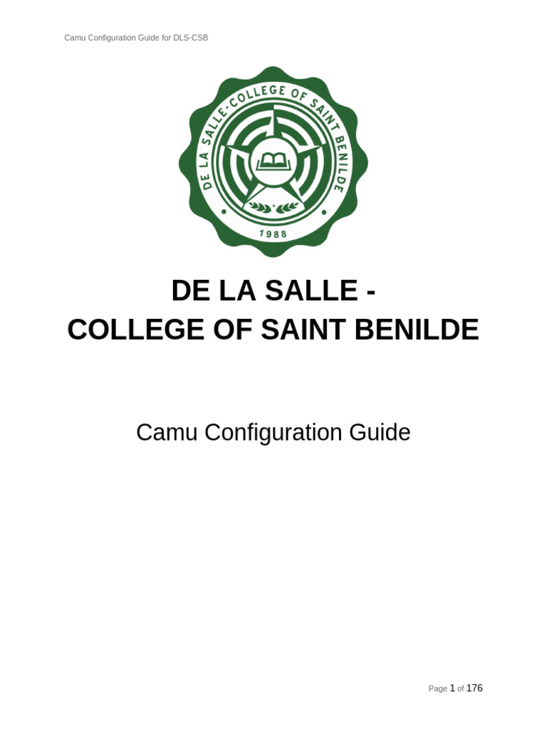 Camu Configuration Guide for DLS-CSB | PDF | Academic Term | Software