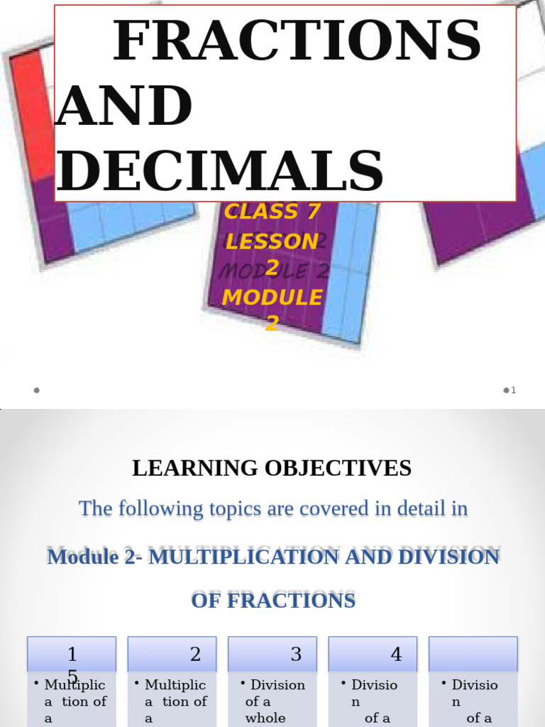 Class 7: Multiplying & Dividing Fractions | PDF | Mathematics ...
