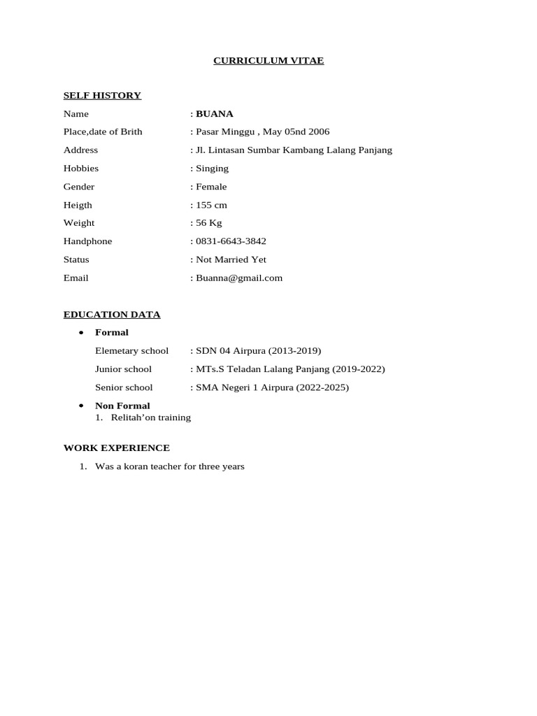 Curriculum Vitae 2 | PDF