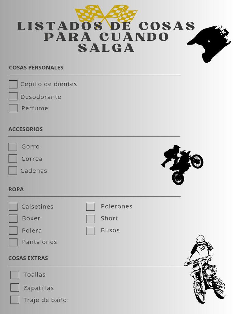 Lista de Empaque Personal y Ropa | PDF
