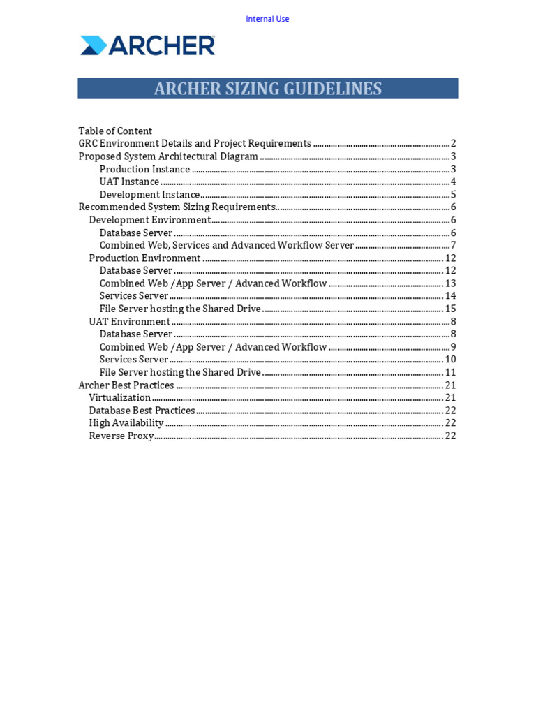 GRC Sizing On Archer - Updated | PDF | Virtual Machine | Microsoft Sql ...