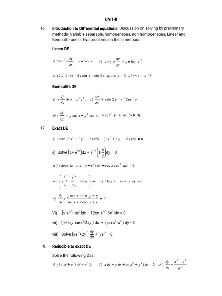Differential Equations: Methods & Applications | PDF