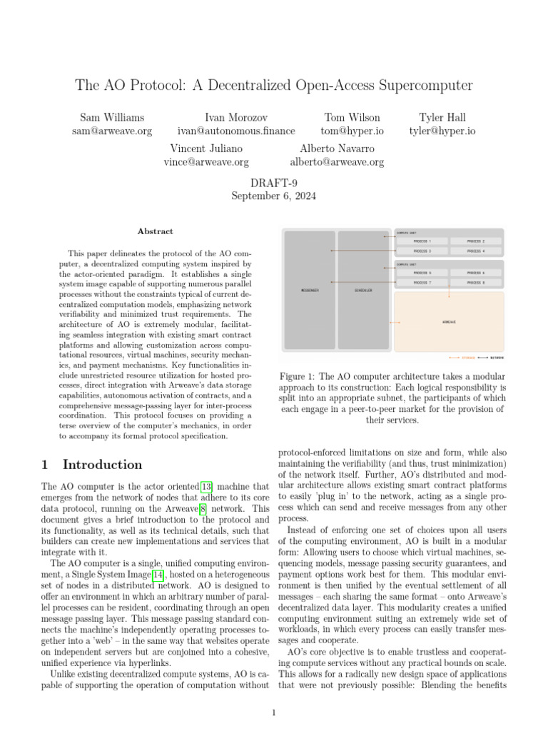 AO paper | PDF | Computer Network | Scalability