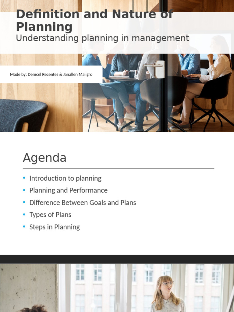 Definition and Nature of Planning | PDF | Goal | Economies