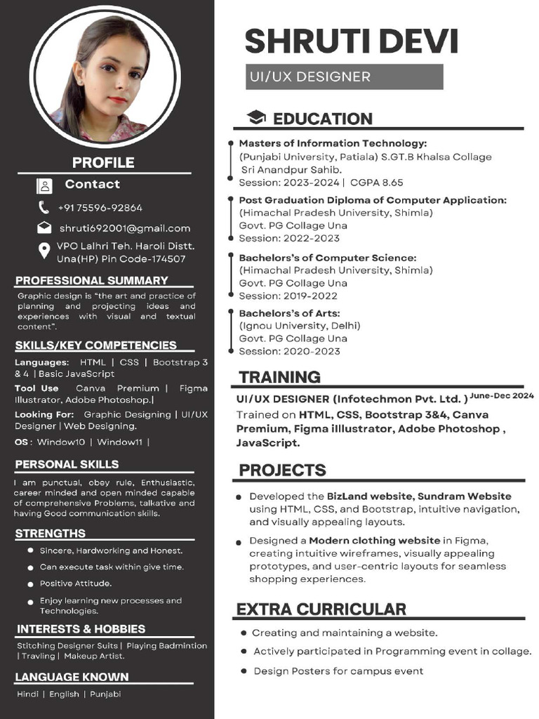 Shruti final resume-1 | PDF