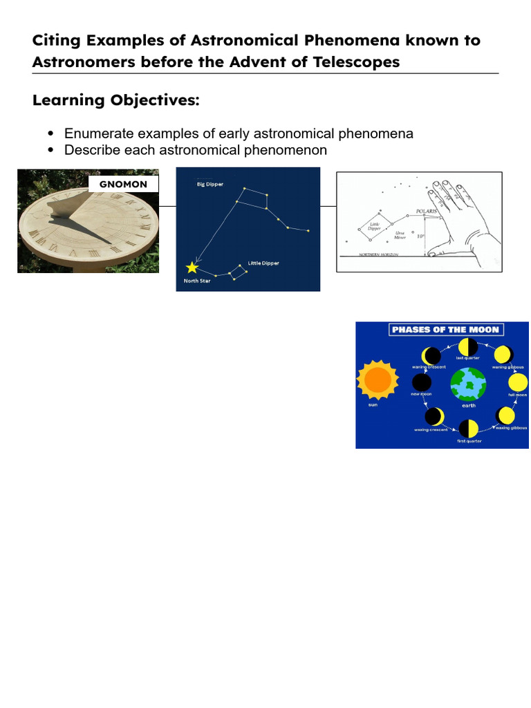 Astronomical Phenomena Handout | PDF | Eclipse | Moon