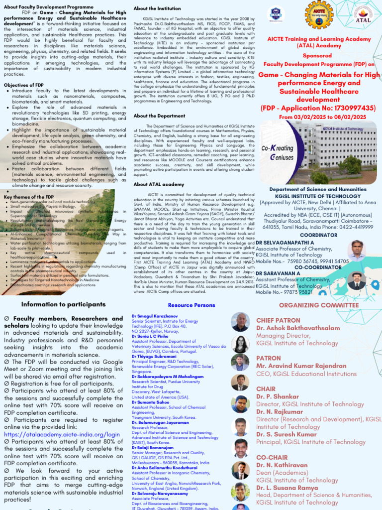 ATAL Online FDP - Brochure | PDF | Engineering | Science