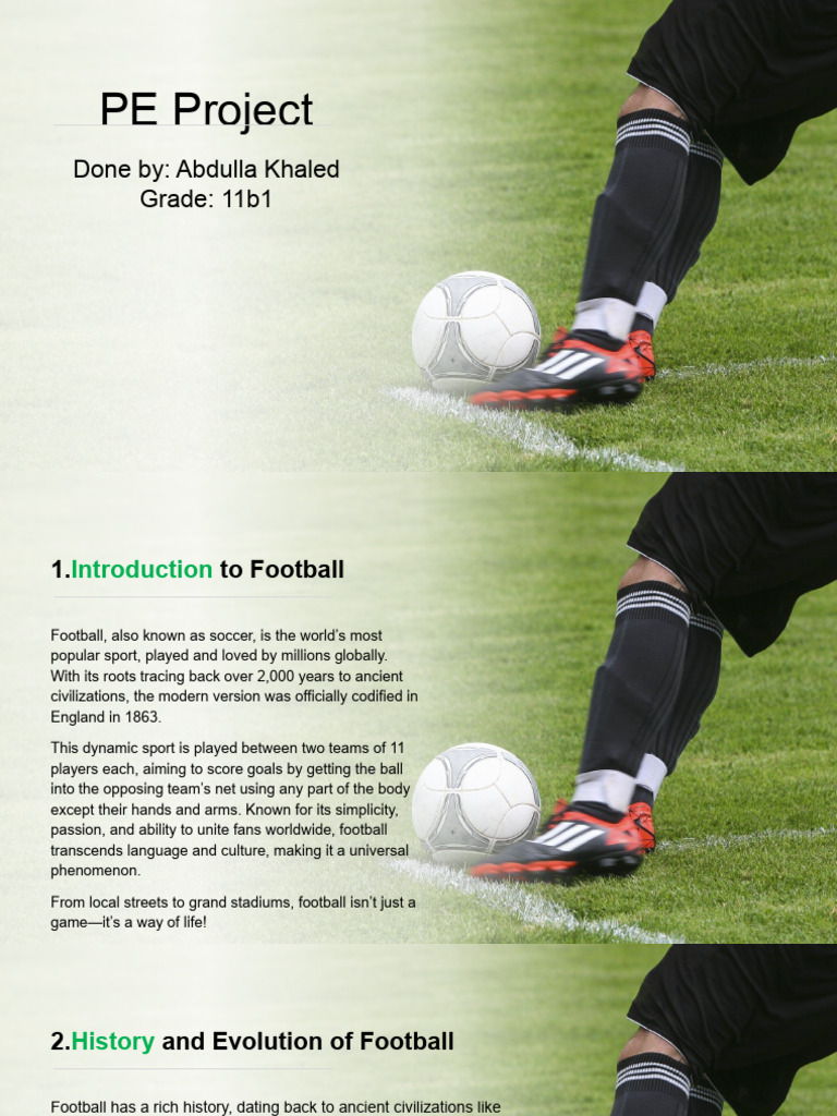 PE Football Project | PDF | Forward (Association Football ...
