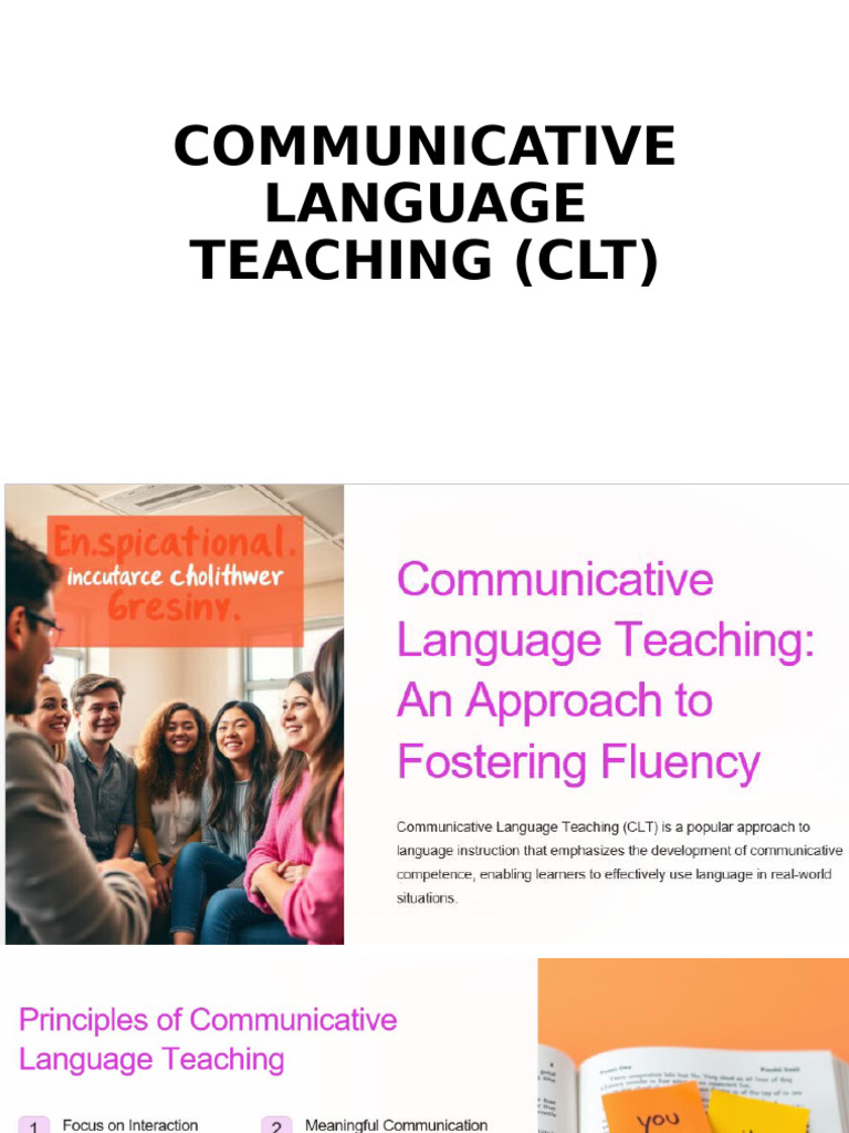 Communicative Language Teaching | PDF