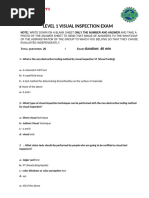 VT Level II Exam Model Questions | PDF | Nondestructive Testing | Welding