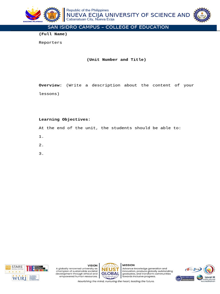 Handouts Template | PDF