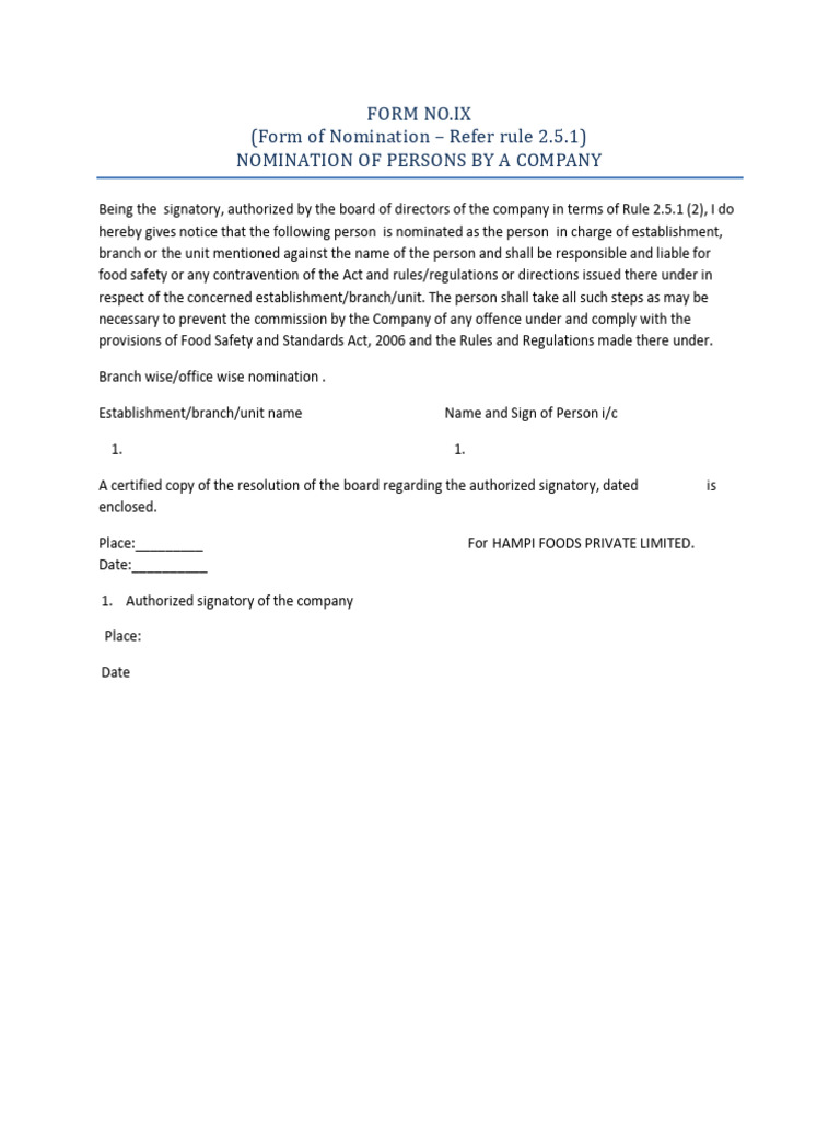 Form No Ix | PDF