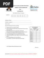 Ple Primary Leaving Examination Mathematics 2024 | PDF