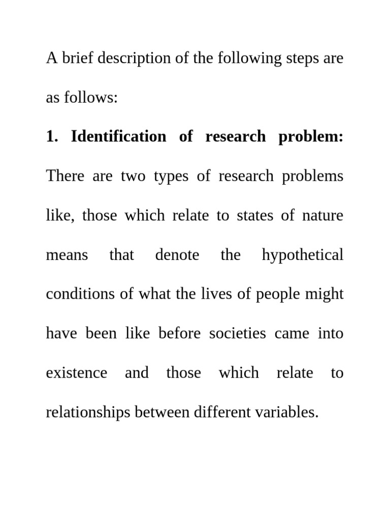 A Brief Description of The Following Steps Are As Follows | PDF ...