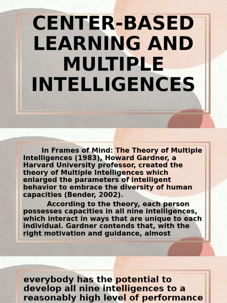 Multiple Intelligences | PDF | Intelligence | Psychological Concepts
