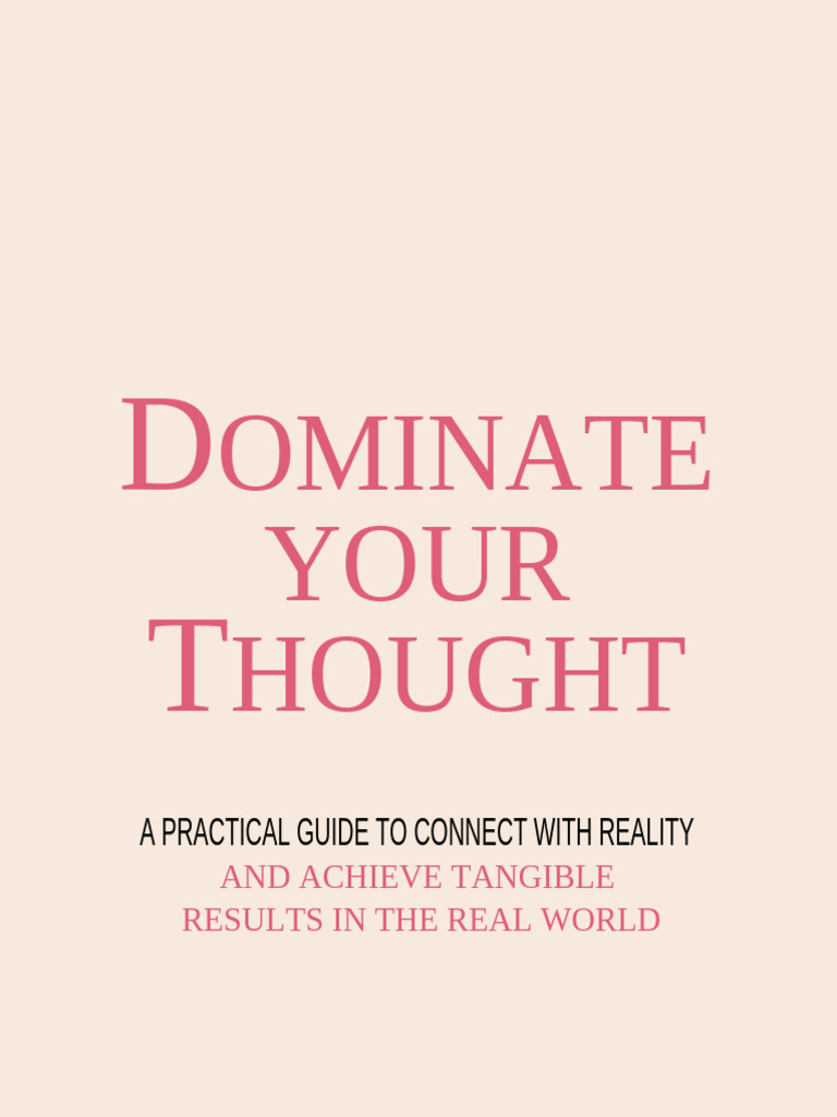 Master Your Thinking - Thibaut Meurisse | PDF | Thought | Bias