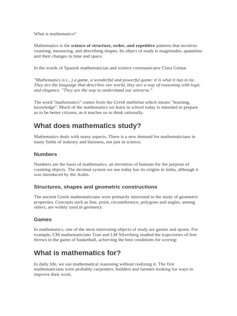 What are Mathematics | PDF | Mathematics | Engineering