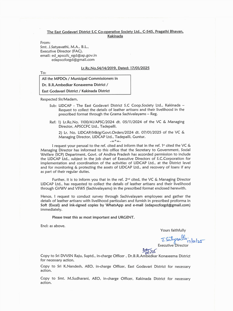 LIDCAP - Artisans Survey - Letter To All MPDOs-Mpl Comms | PDF