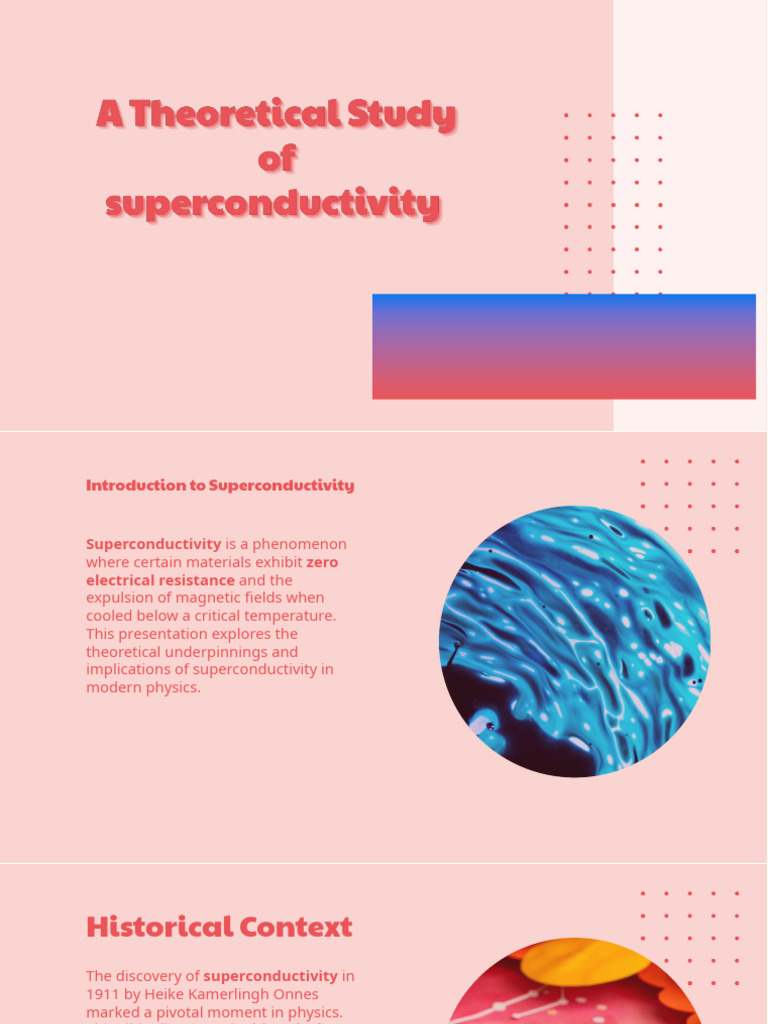 A Theoretical Study of Superconductivity | PDF | Superconductivity | Quantum Phases