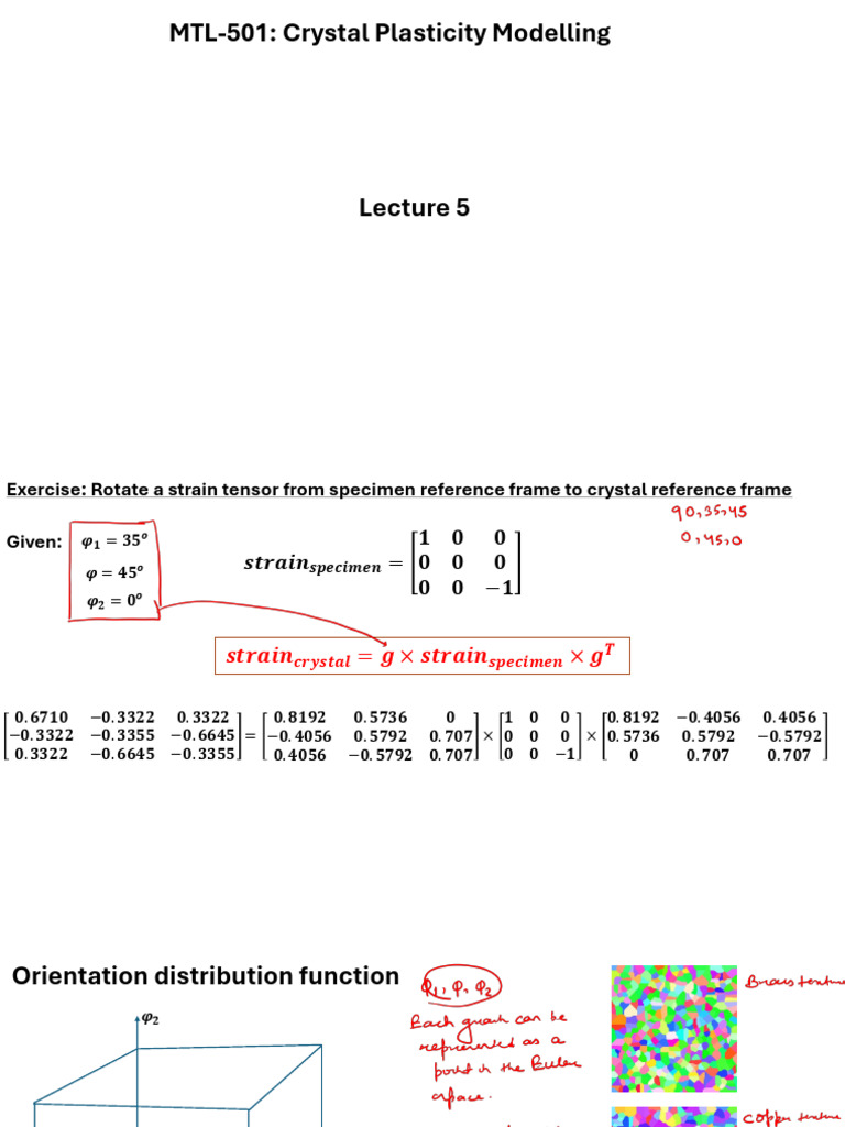 Lecture 5 Texture Components In Odf Space Pdf