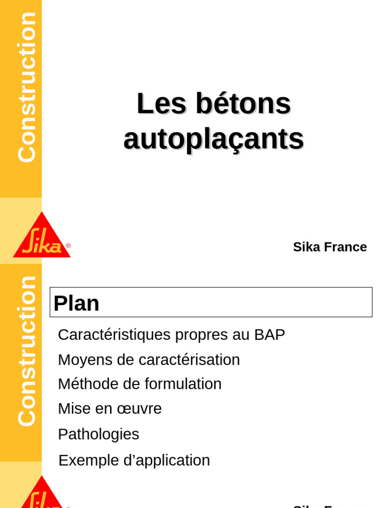 07 Les BAP - Béton AutoPlaçants | PDF | Béton | Matériaux de construction
