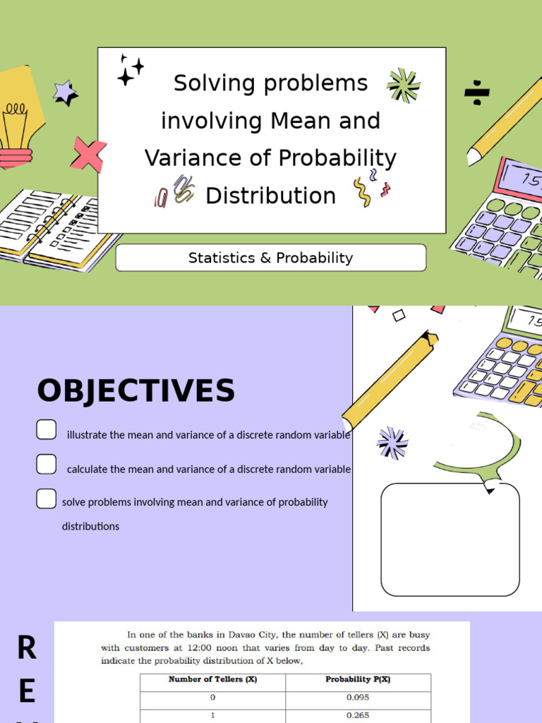 Mean, Variance & Probability Basics | PDF | Variance | Probability ...