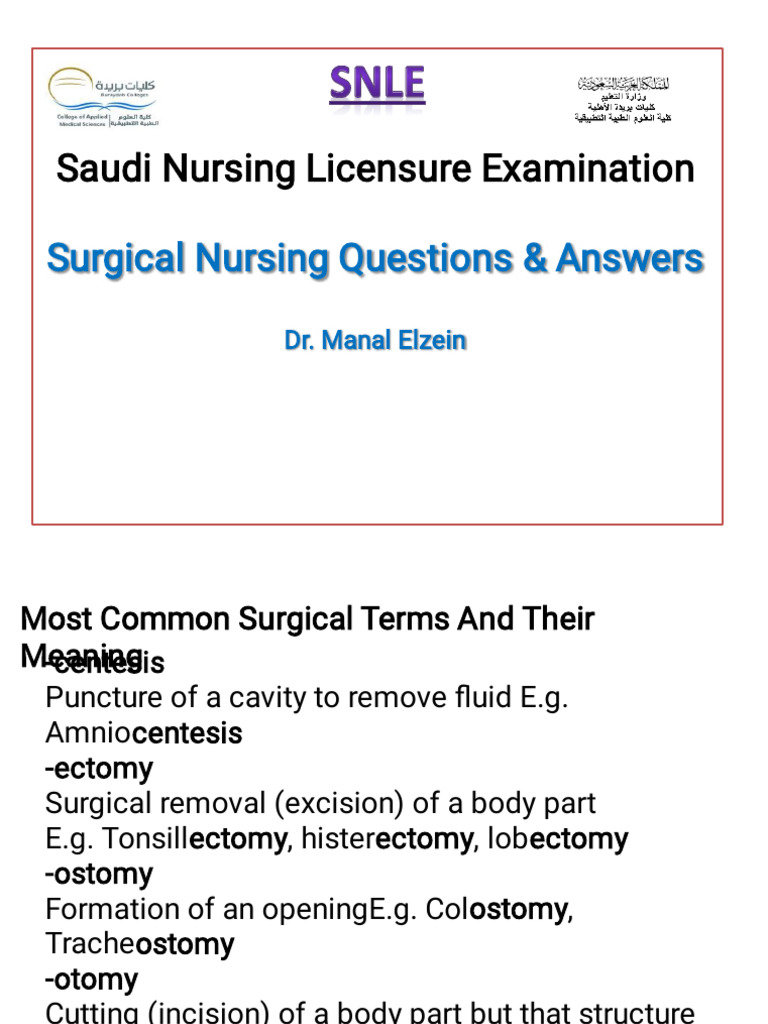 3-Surgical Nursing Questions and Answers | PDF | Surgery | Amputation