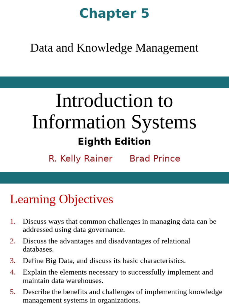 Rainer 8e Ch05 Accessible | PDF | Data Warehouse | Databases