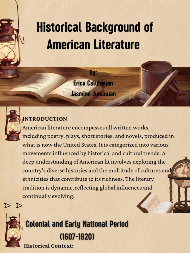 Historical Background of American Literature | PDF | American ...