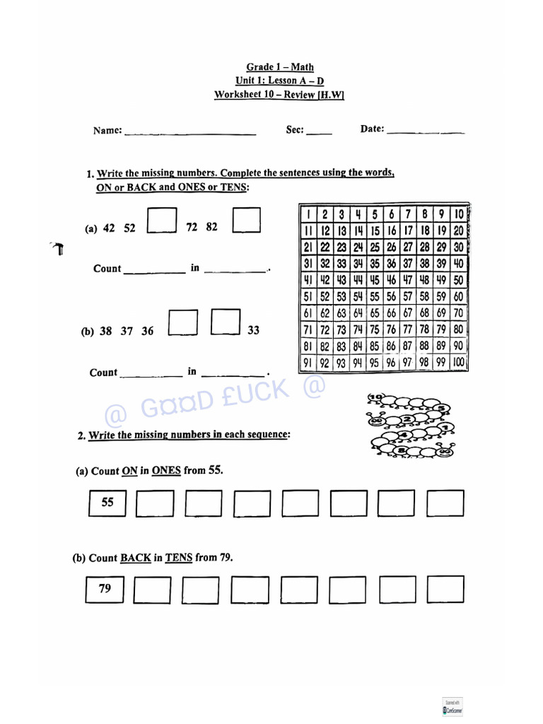 Math Reviews ? Gr1 Term1 (2023_2024) | PDF