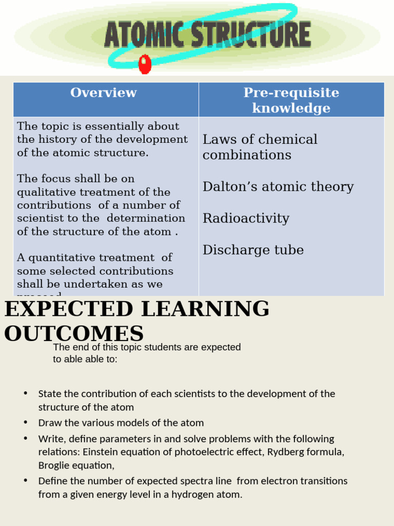 Atomic Structure | PDF | Atomic Nucleus | Electromagnetic Radiation