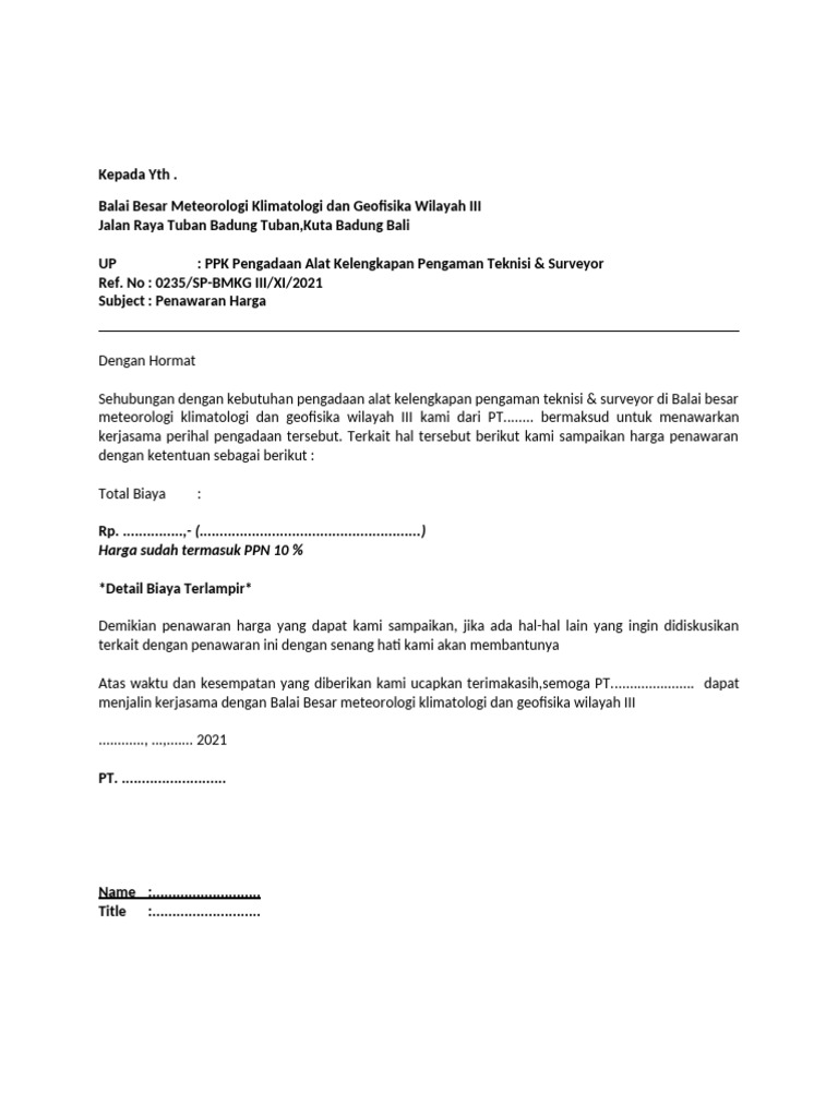 Contoh Draf SPH | PDF