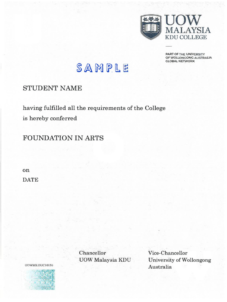 Foundation in Arts (Certificate) | PDF
