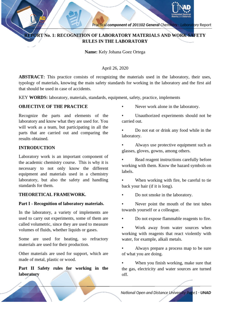 General Chemistry Laboratory Report | PDF | Gases | Density