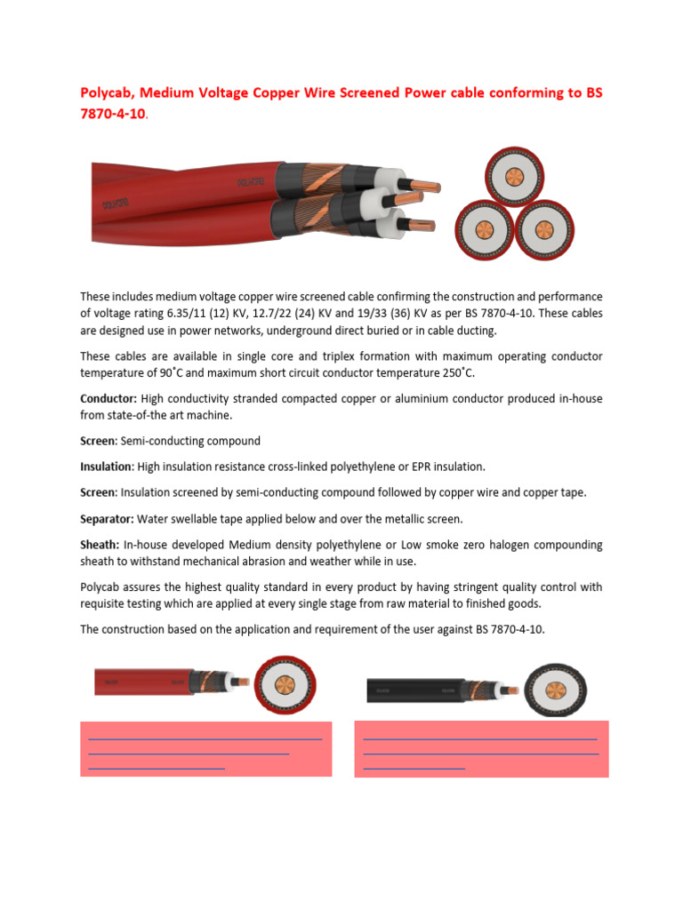 MV-Power-Cable-BS_7870-4_10-20 | PDF | Insulator (Electricity ...