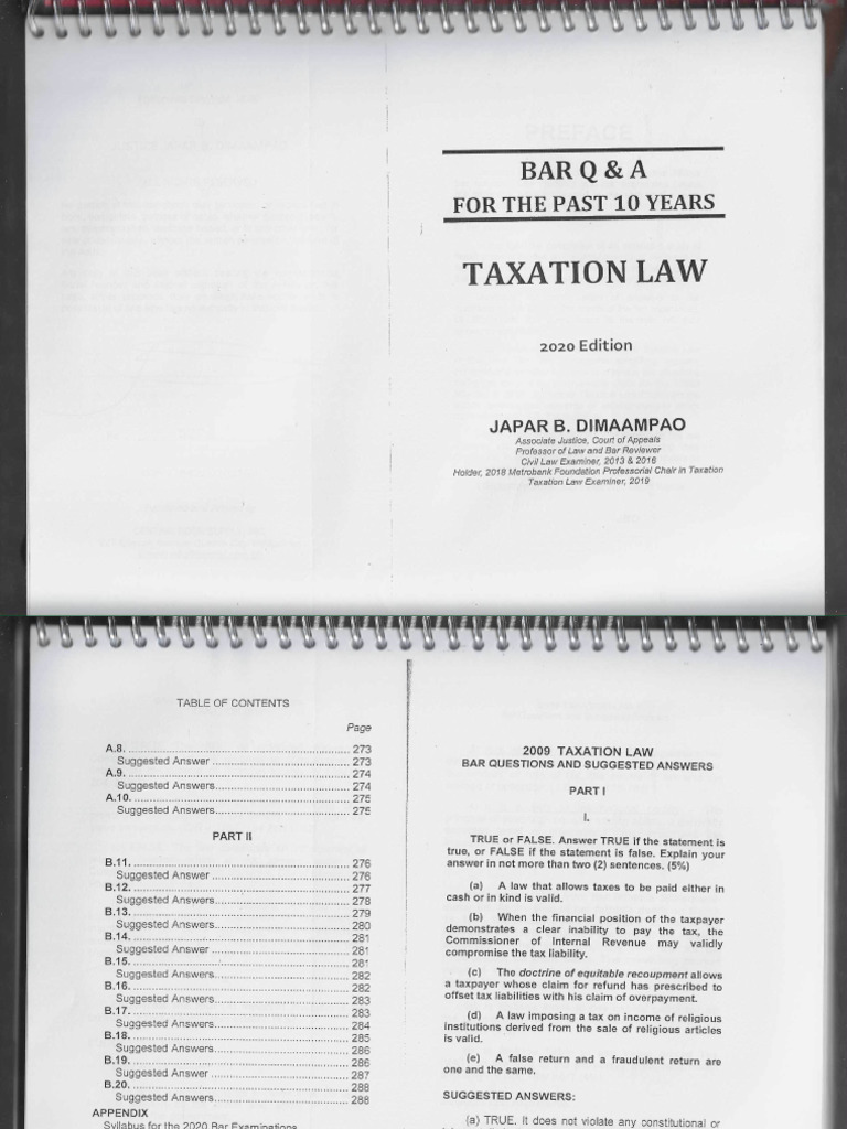 Taxation Law | PDF