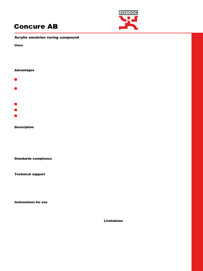 TDS Concure AB Saudi Arabia | PDF | Concrete | Paint