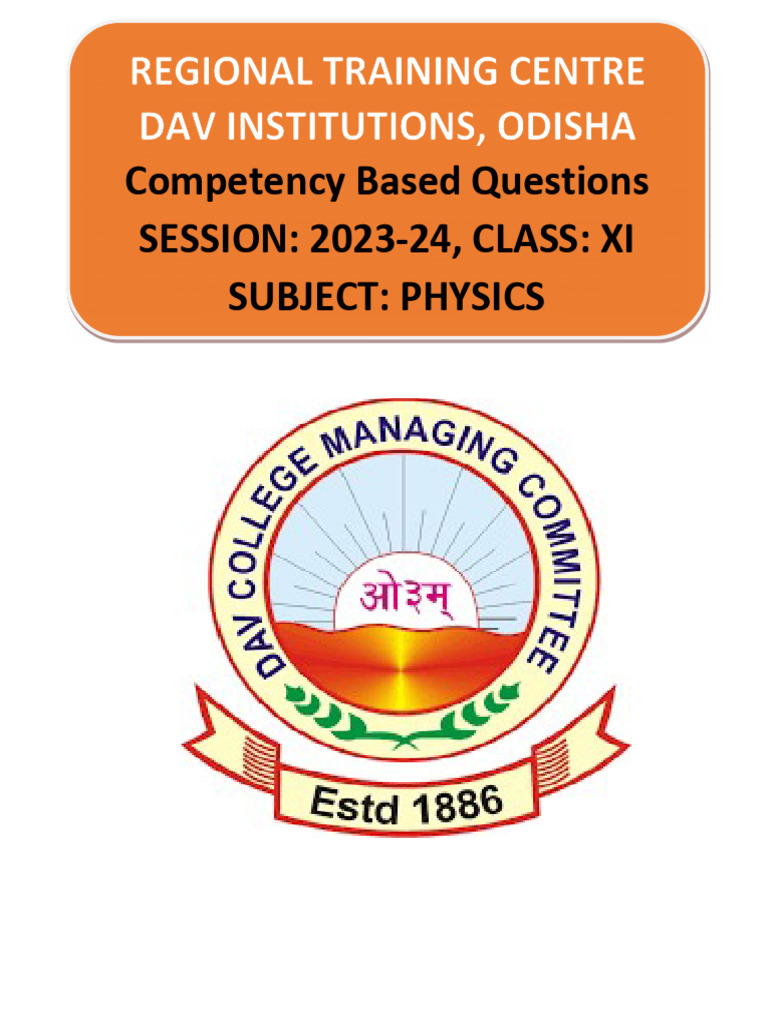 Competency Based Questions XI Physics | PDF | Acceleration | Weight