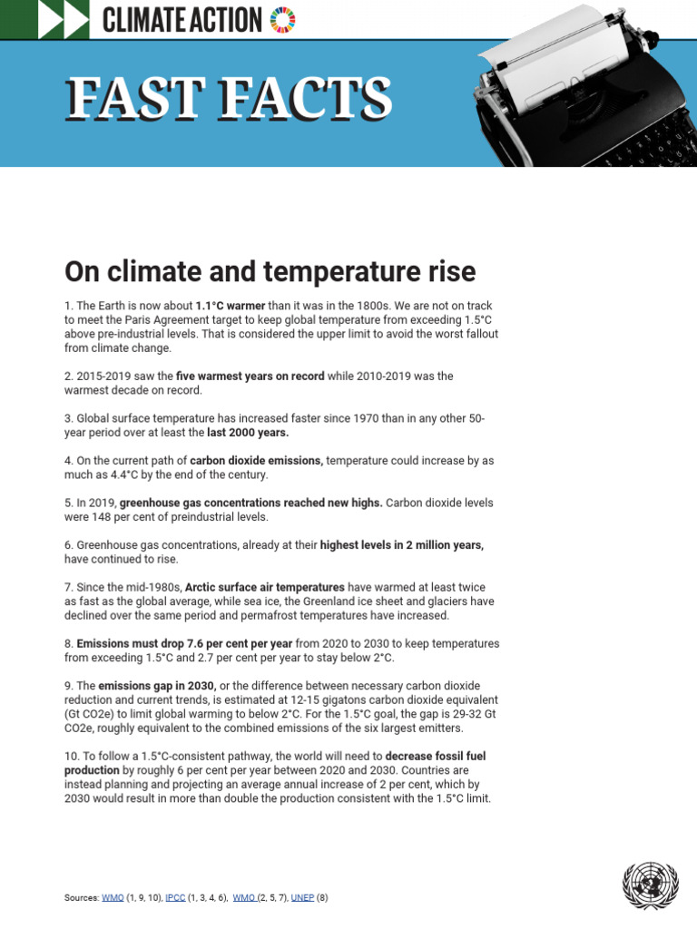 Climate Change: Global Temperature Rise Facts | PDF