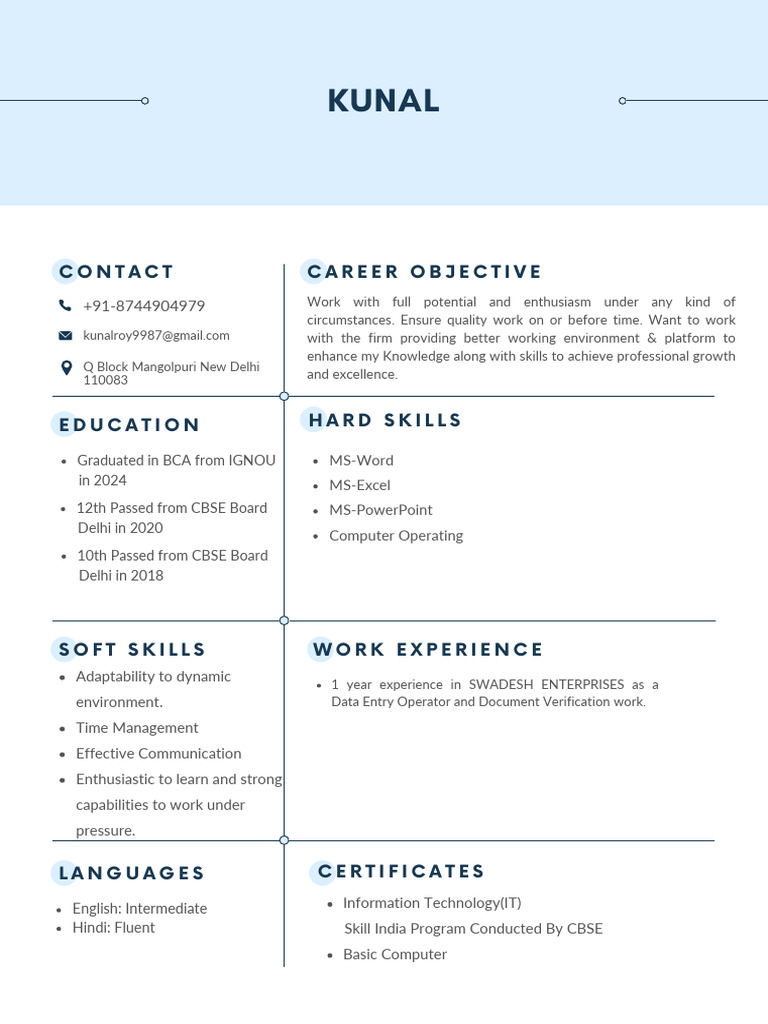 Kunal's CV | PDF