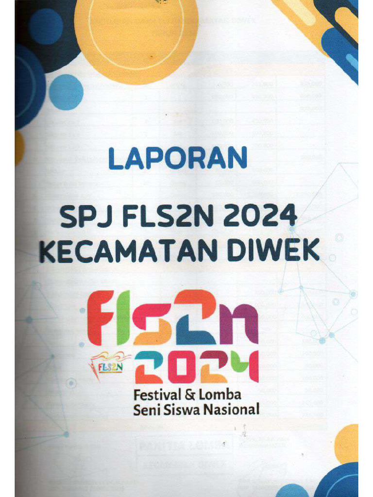 Laporan SPJ FLS2N 2024 Kecamatan Diwek | PDF