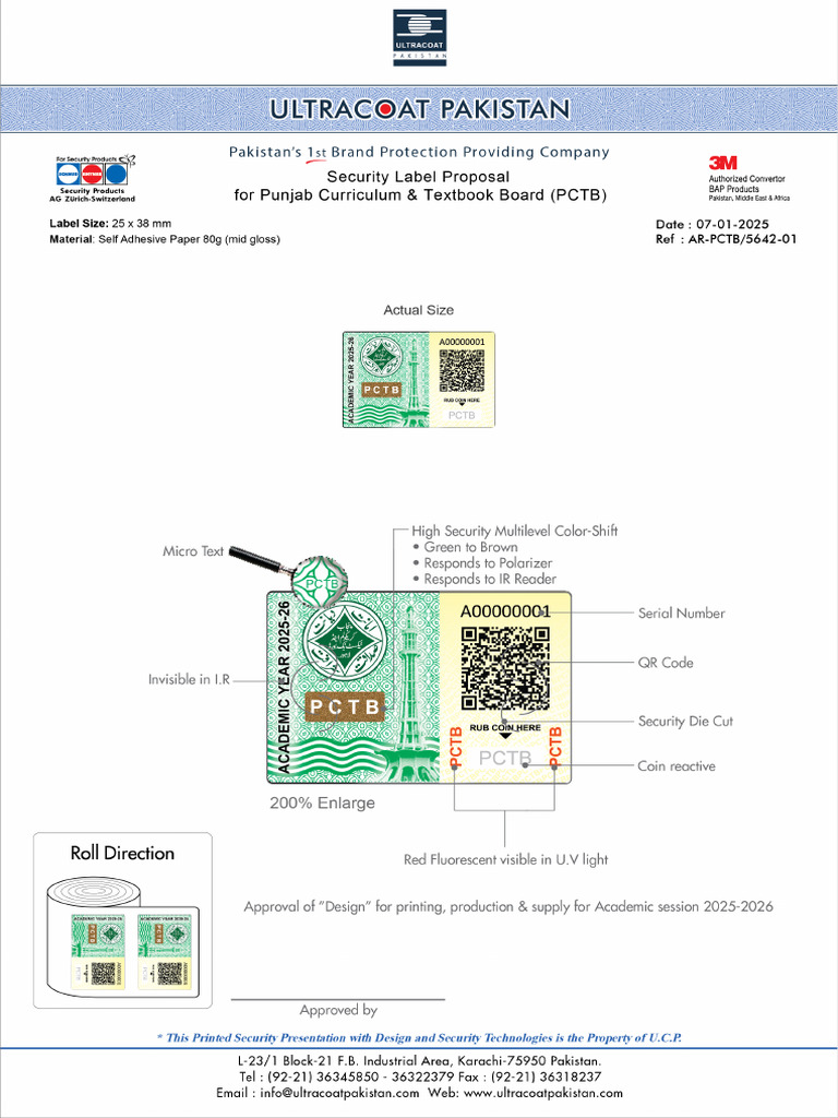 PCTB label for approval | PDF