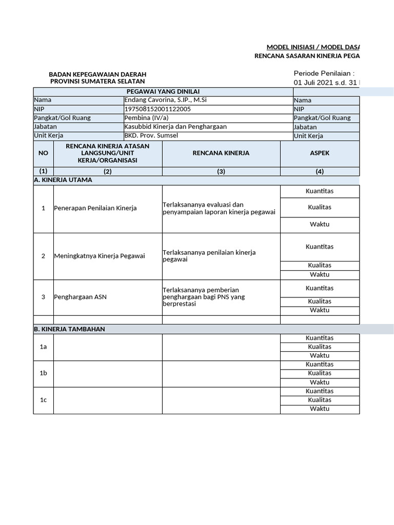 Penyusunan SKP Ess Iv | PDF