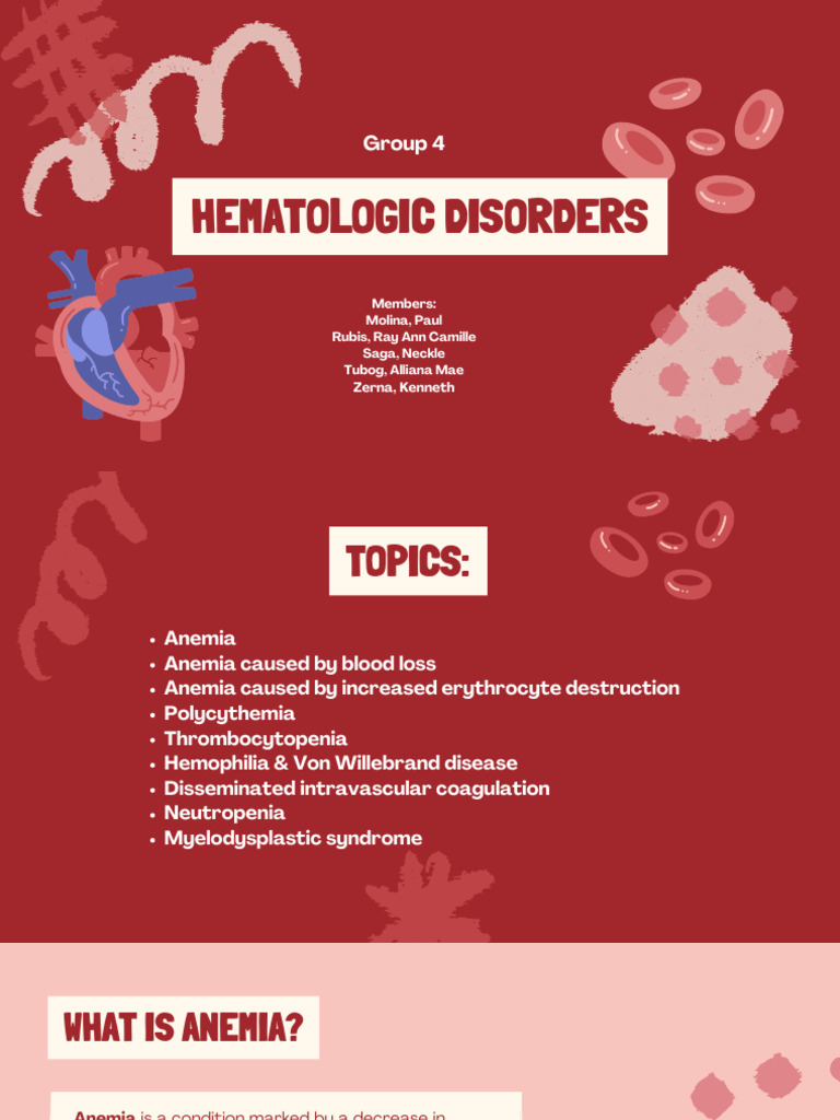 Group 4 - Blood Related Diseases | PDF | Anemia | Platelet