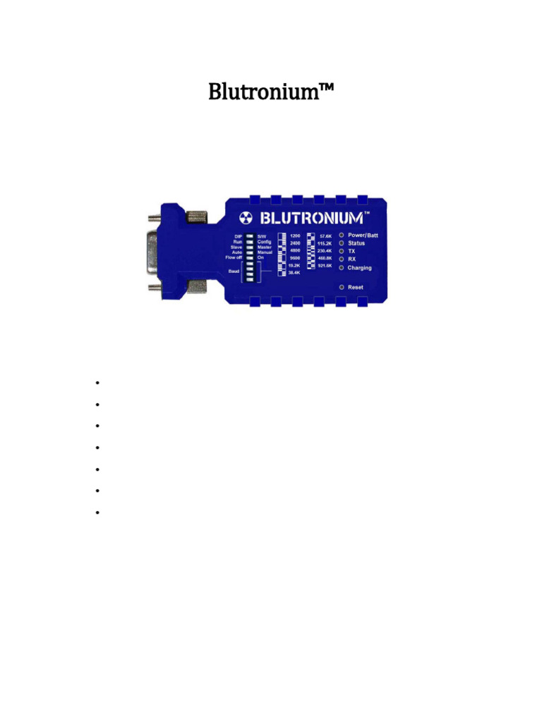 Blutronium-setup-guide | PDF | Bluetooth | Usb